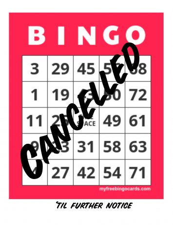 Cancelled Bingo_0001 | Timber Valley SKP Park of Oregon, Inc