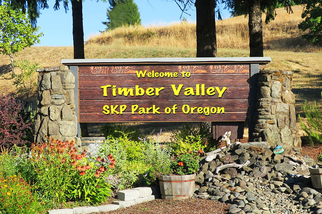 Our New Entry Sign | Timber Valley SKP Park of Oregon, Inc