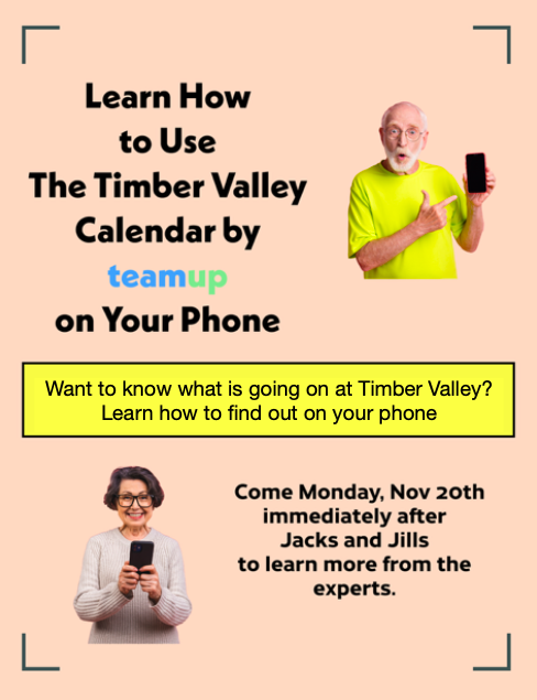 Learn to Use the Timber Valley Calendar App on Your Smartphone or ...
